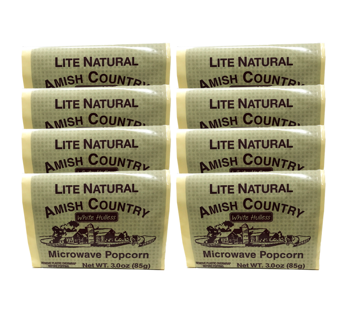 Eight Bags of Lite Natural Microwave Popcorn